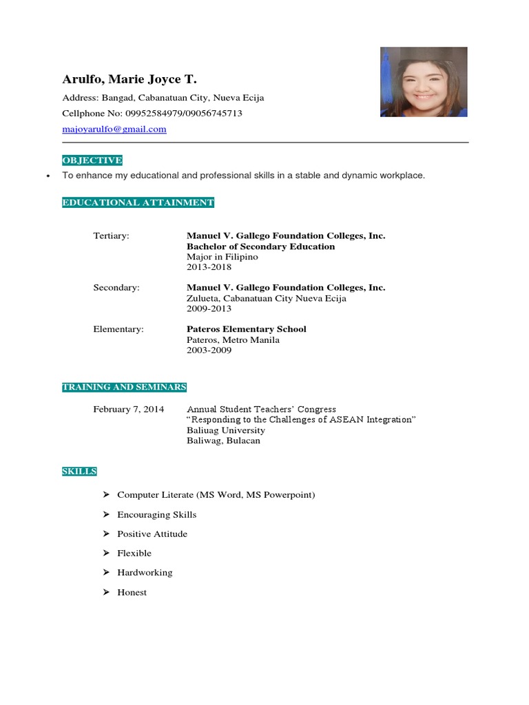 Resume Joyce | PDF | Change | Behavior Modification