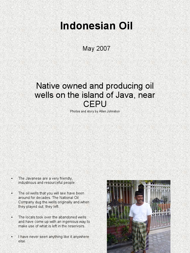 Indonesian Oil Cepu Area | PDF | Oil Well | Oil Refinery