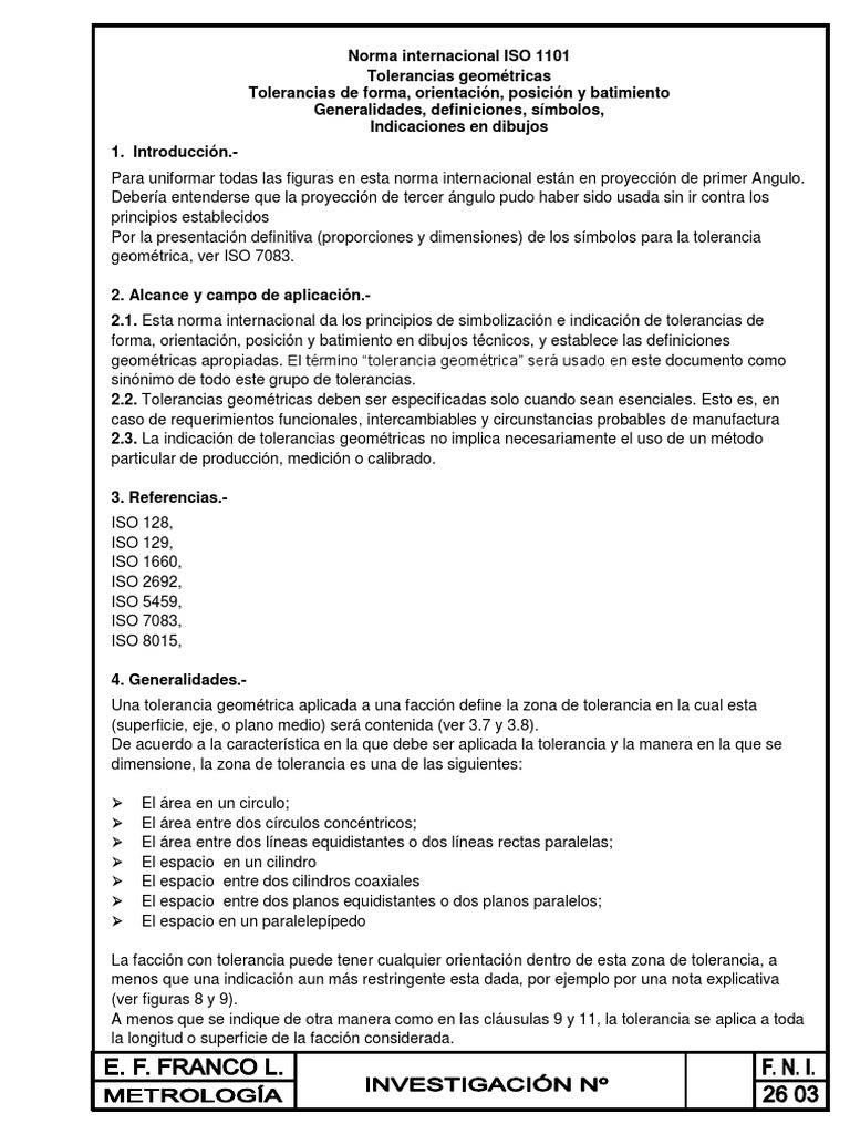 Inv - ISO 1101 (Reparado) | PDF | Tolerancia de ingeniería | Geometría