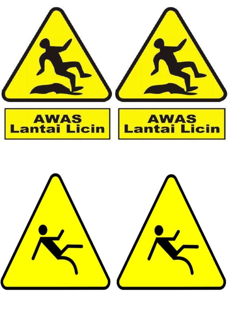 Awas Lantai Licin Print | PDF