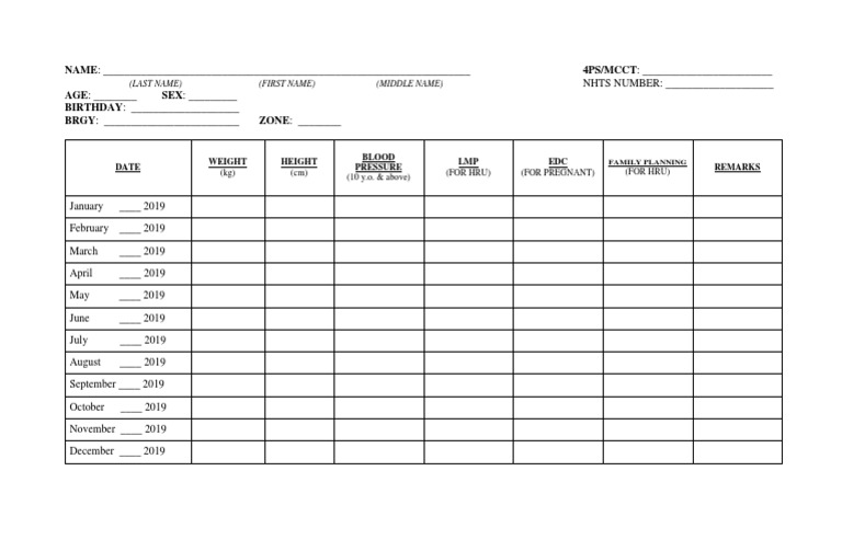 4ps MCCT Update Form | PDF | Nature