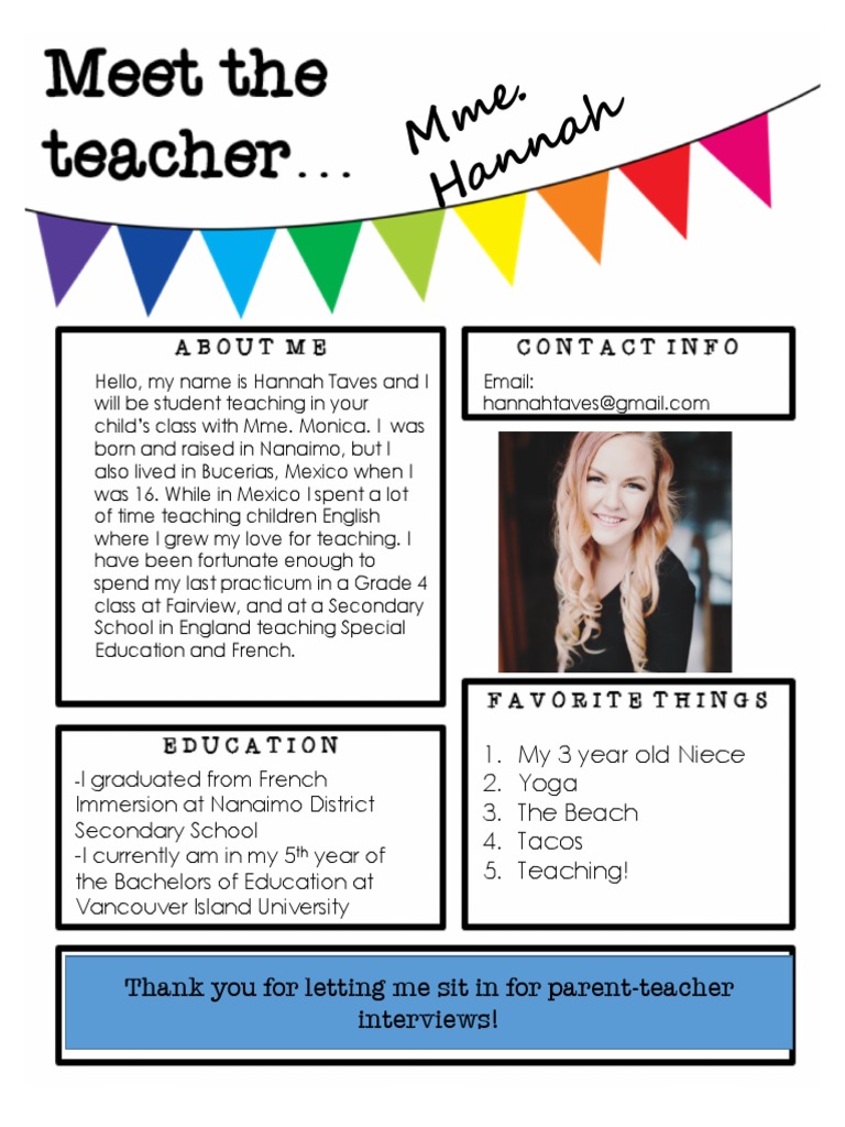 Meet The Teacher | PDF