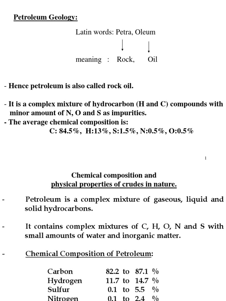 Chemical and Physical Prop of Petroleum | PDF | Hydrocarbons | Petroleum