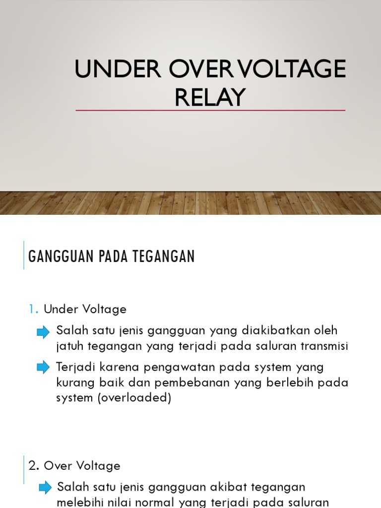 Fungsi dan Aplikasi Under Over Voltage Relay | PDF | Teknologi & Rekayasa