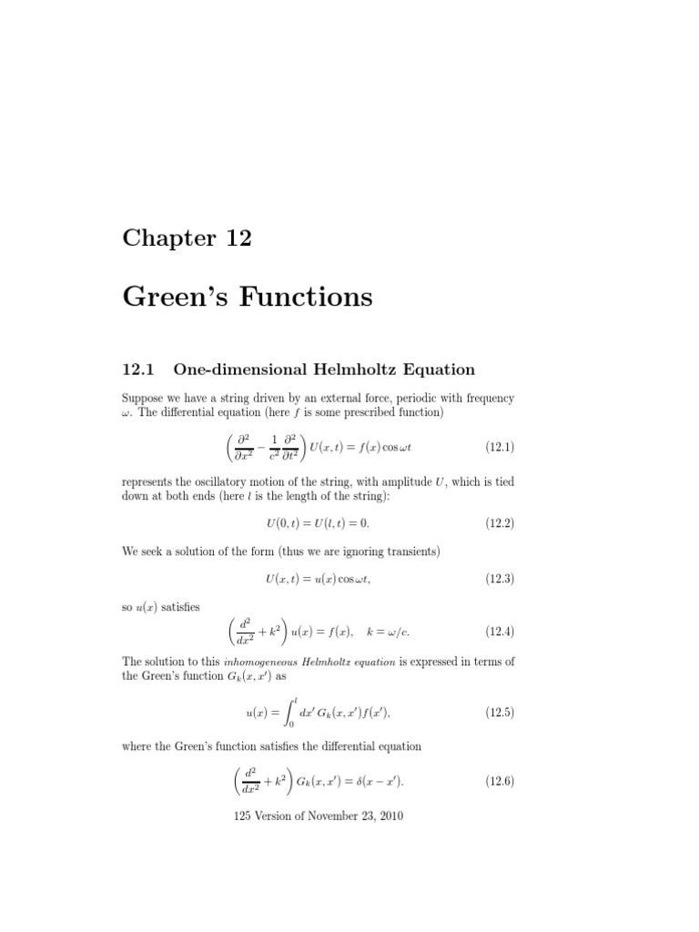Chap12 PDF | PDF | Green's Function | Boundary Value Problem