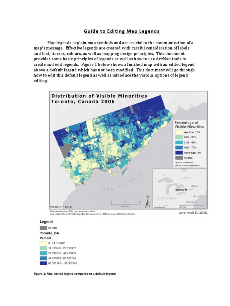 Editing Map Legends in ArcMap Guide | PDF | Page Layout | Typefaces