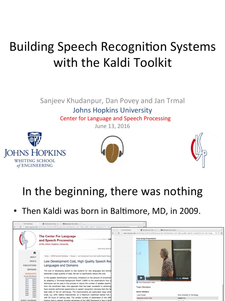 Building Speech Recognition Systems With The Kaldi Toolkit PDF | PDF ...