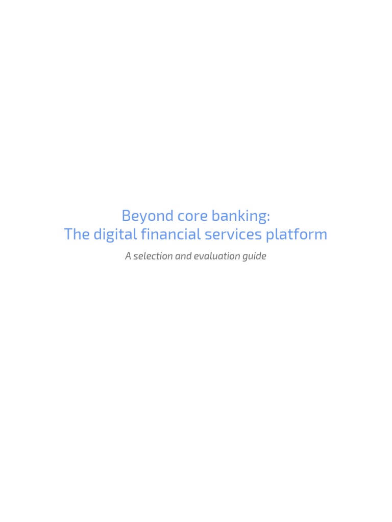Evaluation Guide For Banking Systems | PDF | Cloud Computing ...