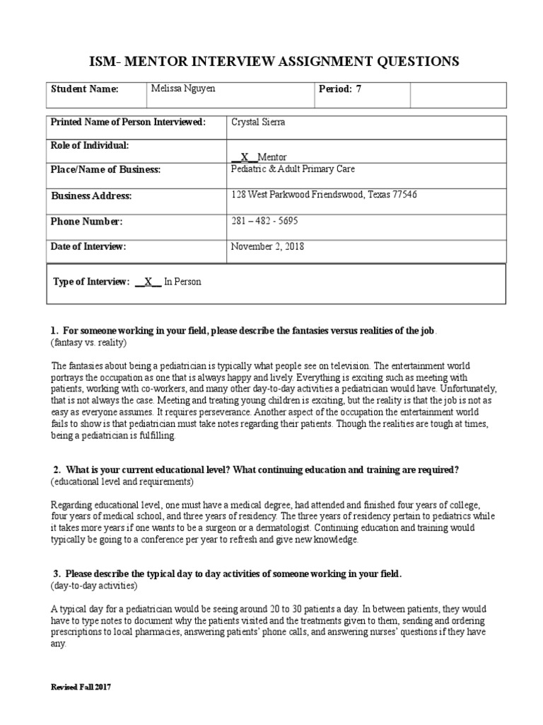 Interview Questions | PDF | Pediatrics | Residency (Medicine)