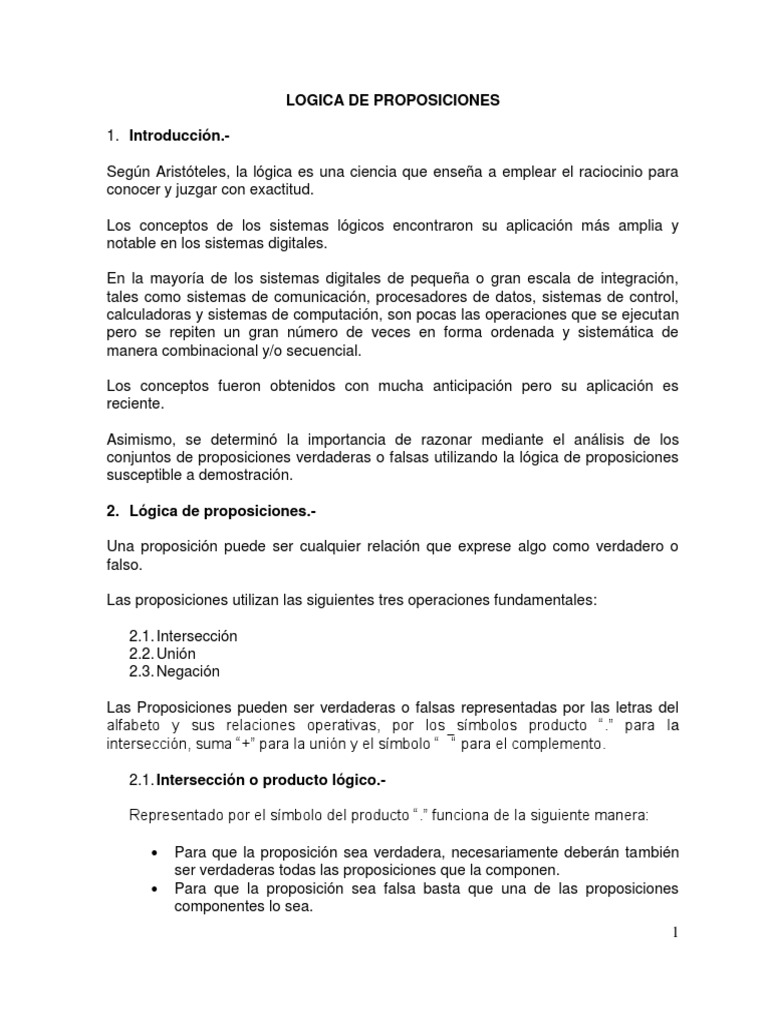Lógica de Proposiciones | PDF | Puerta lógica | Proposición