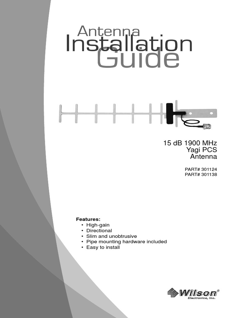 Installing Wilson Yagi Antenna 301124 | PDF | Antenna (Radio) | Coaxial ...