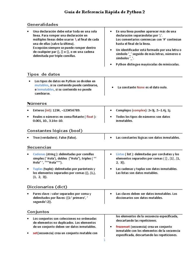 Python Guia | PDF | Python (lenguaje de programación) | Cadena ...