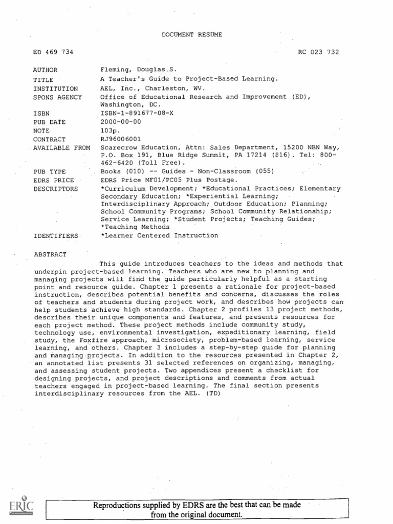 Project Based Learning Book PDF | PDF | Project Based Learning ...