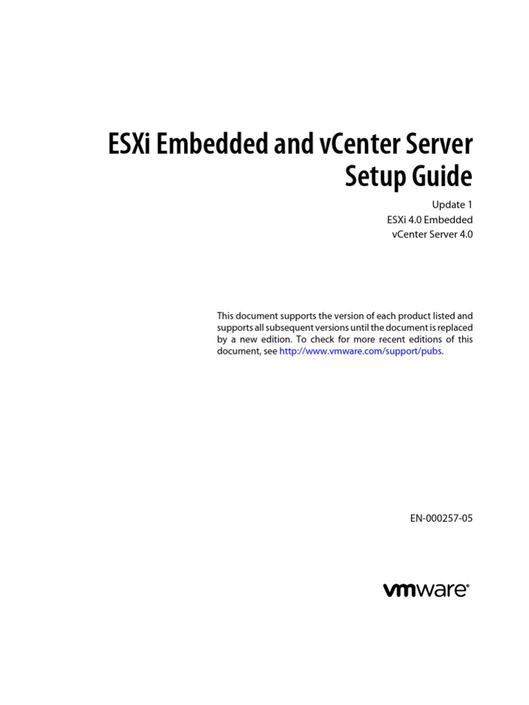 ESXi Setup | PDF | Booting | Port (Computer Networking)