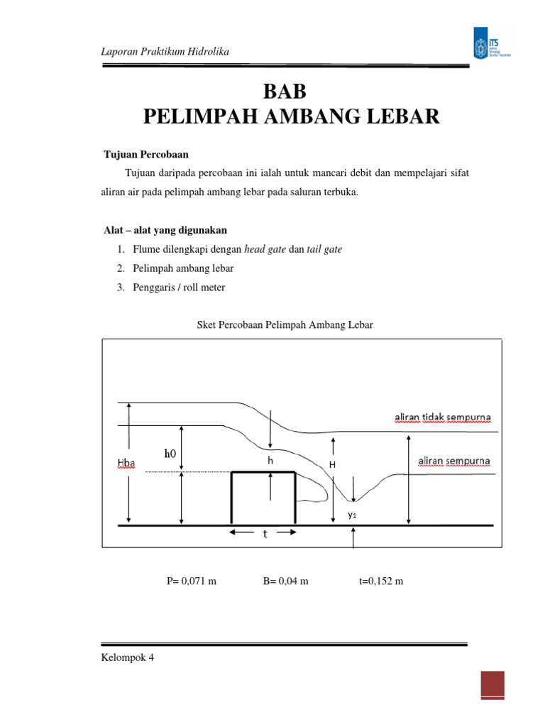 Pelimpah Ambang Lebar dalam Hidrolika | PDF | Sains & Matematika