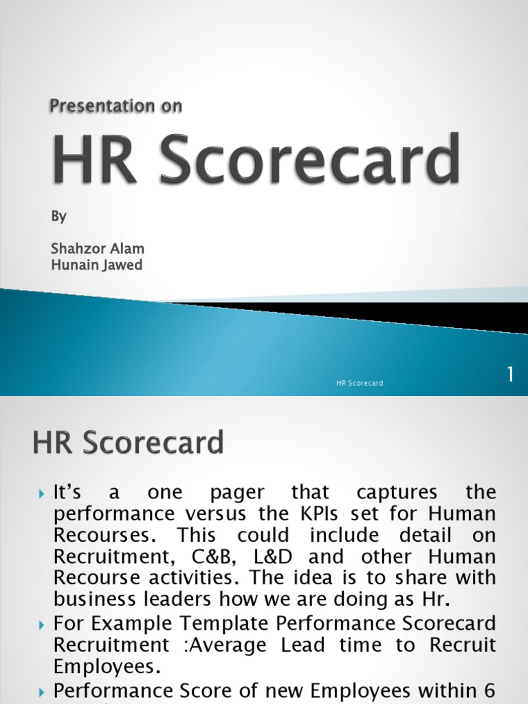 HR Scorecard | PDF | Strategic Management | Competence (Human Resources)
