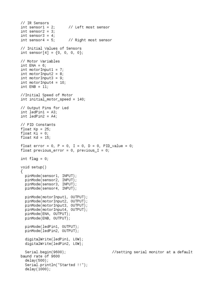 Line Following Robot Using PID Control | PDF | Electrical Engineering ...
