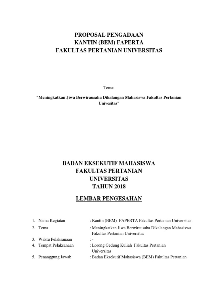 Proposal Katin BEM | PDF