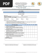 Classroom Observation Tool (COT) | PDF | Curriculum | Learning