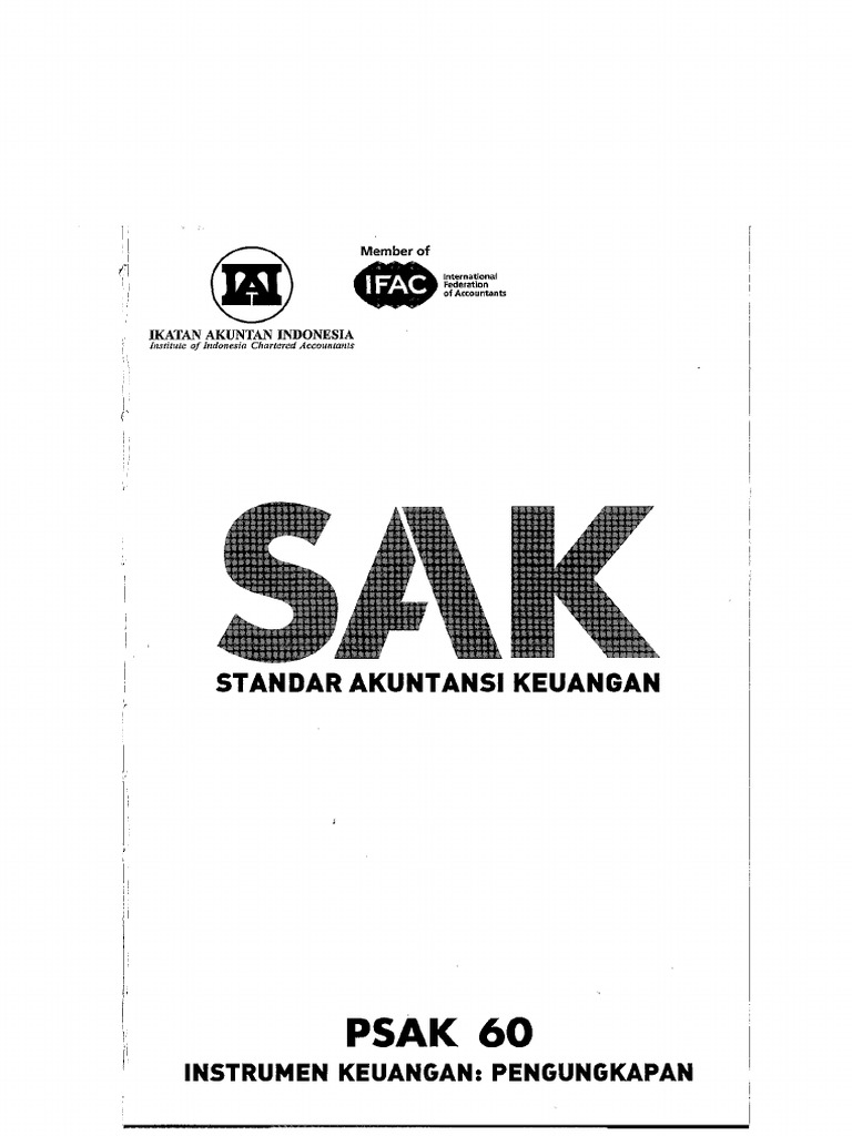 PSAK 60 (Revisi 2017) - Instrumen Keuangan-Pengungkapan PDF | PDF