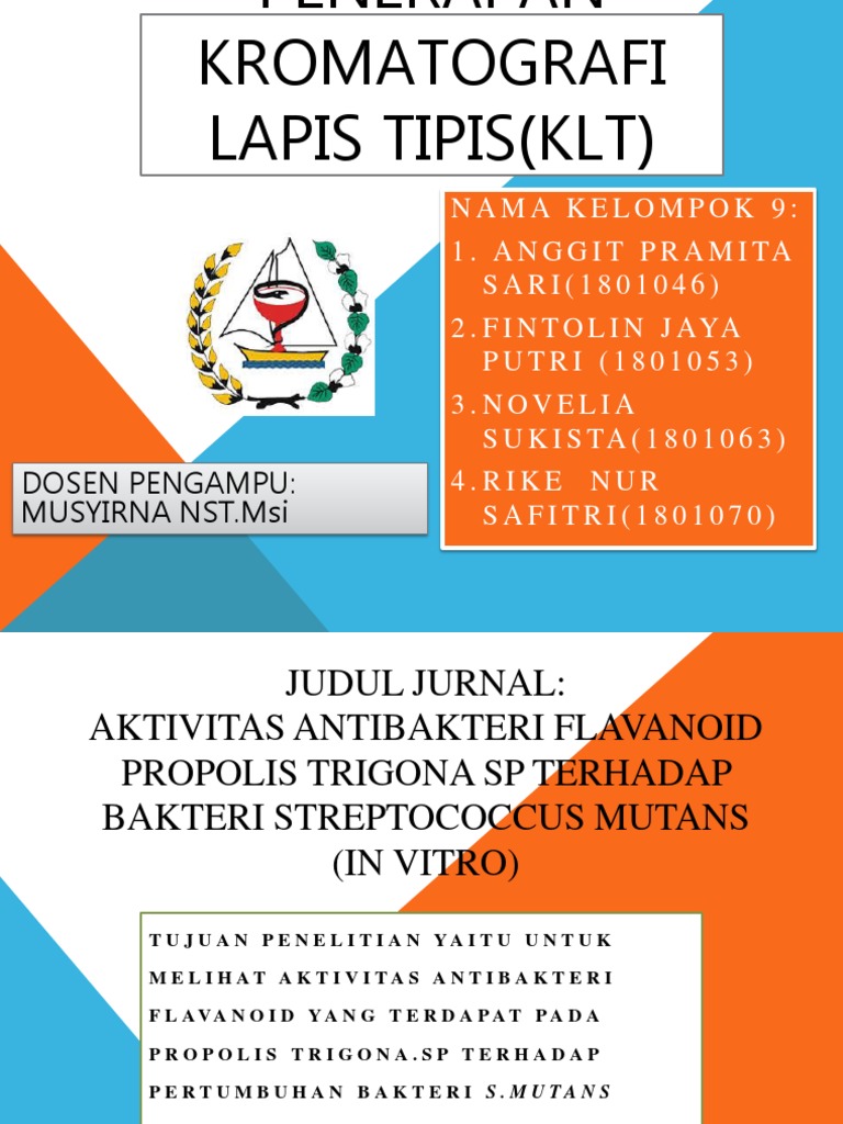 Penerapan Kromatografi Lapis Tipis (KLT) | PDF