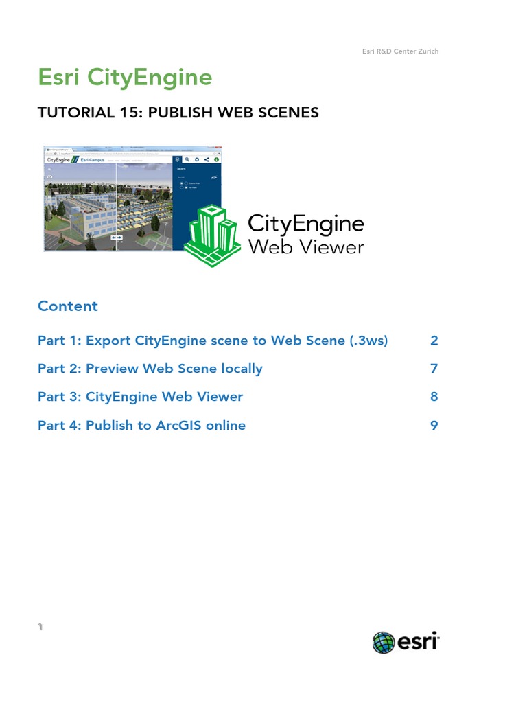 Esri Cityengine: Tutorial 15: Publish Web Scenes | PDF | Arc Gis | Esri