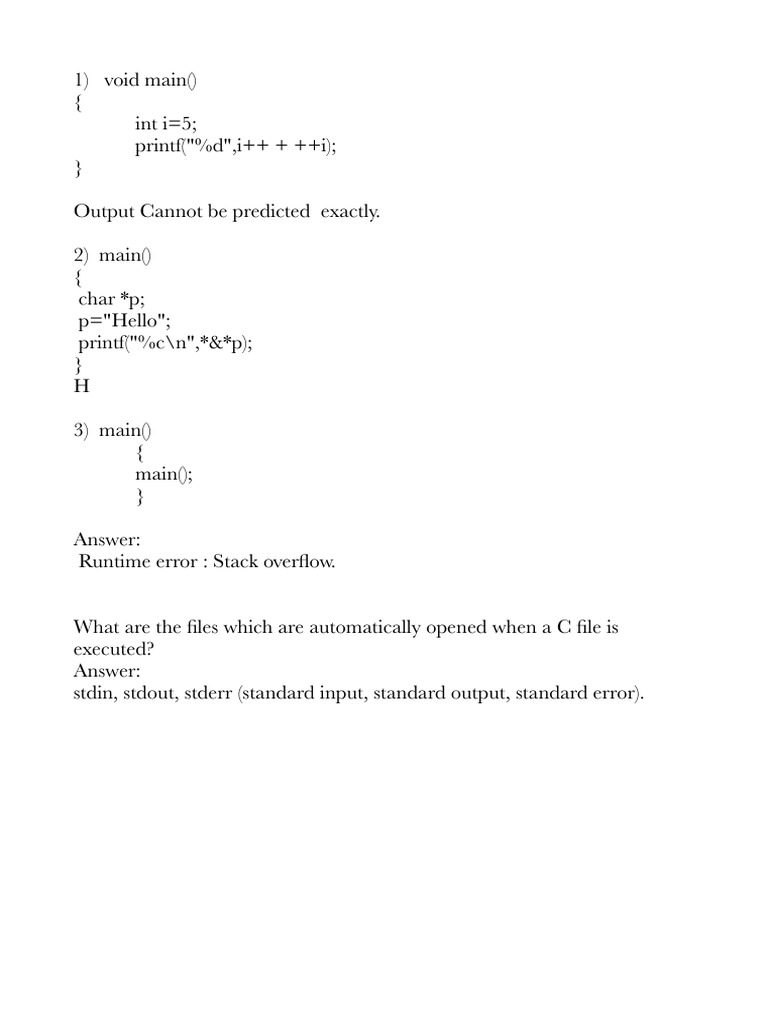 C Language Quiz | PDF | Computer Programming | Software