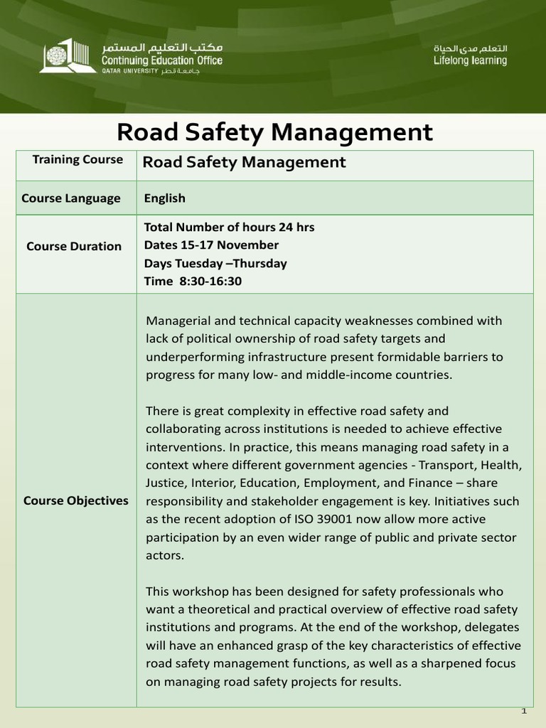 Road Safety Management | Download Free PDF | Road Traffic Safety | Safety