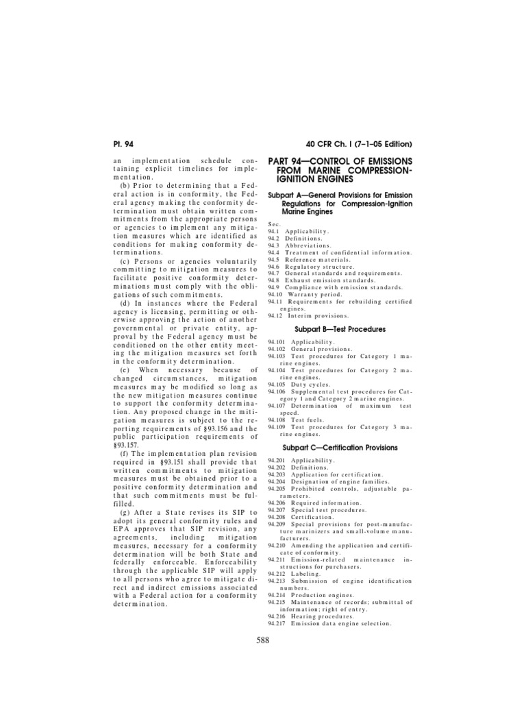 40 CFR 94 PDF | PDF | Diesel Engine | Exhaust Gas
