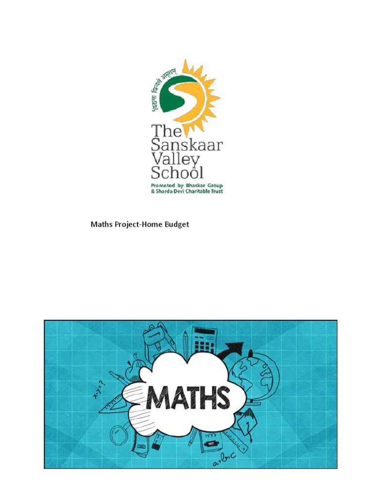 Maths Project-Home Budget | PDF