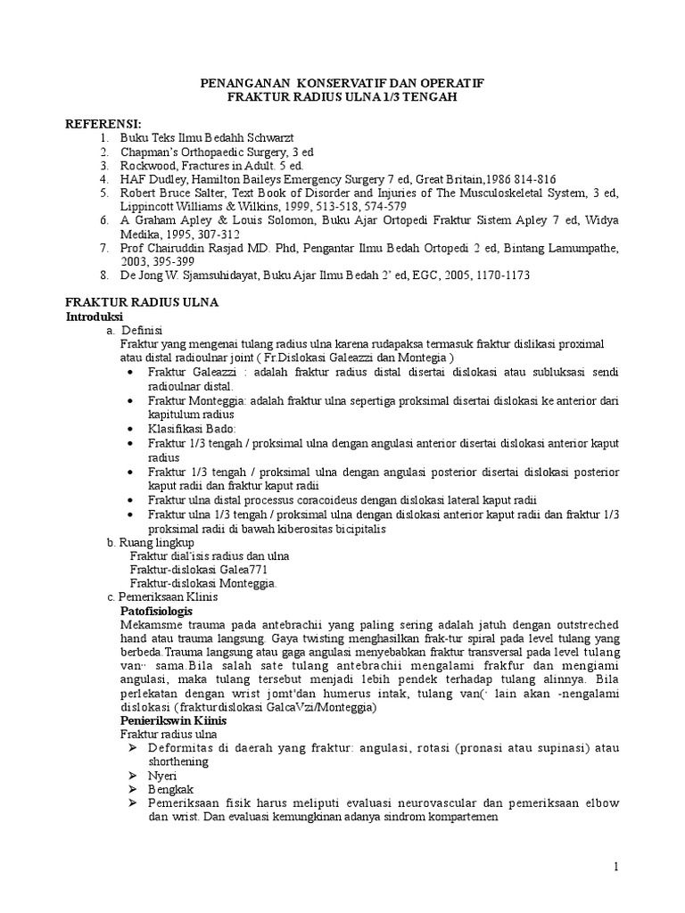 Fraktur Radius Ulna | PDF