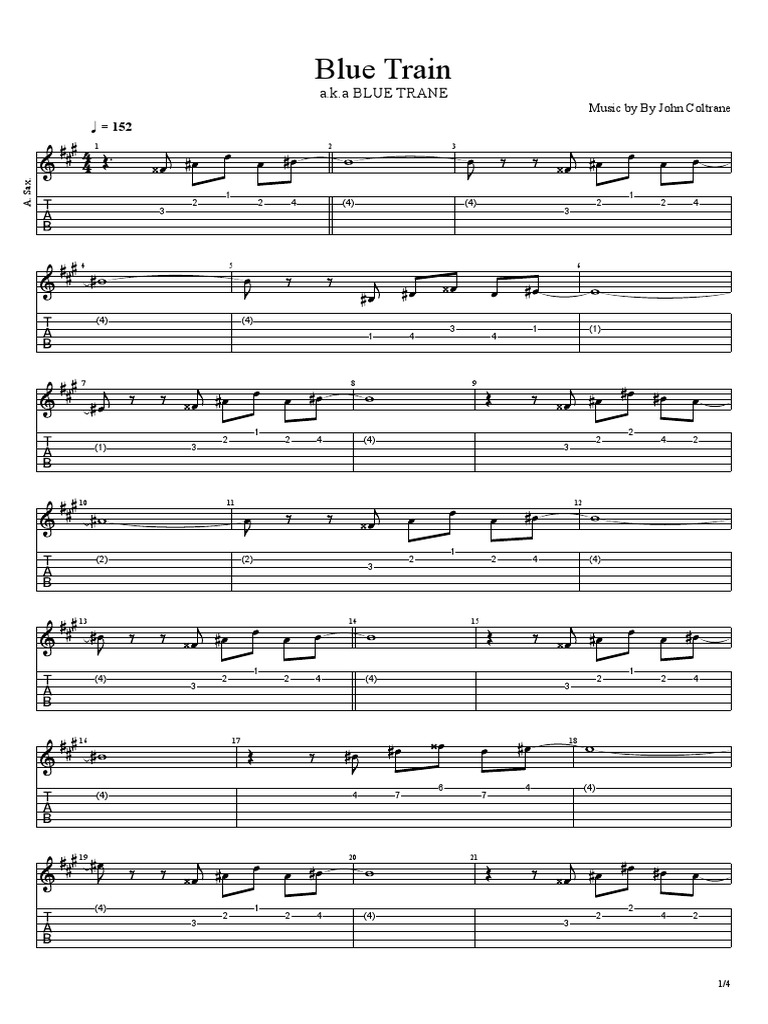 Blue Train - John Coltrane | PDF | African American Music | Jazz