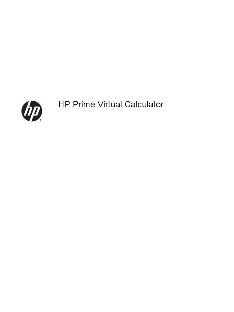 HP Prime Virtual Calculator | PDF | Screenshot | Menu (Computing)