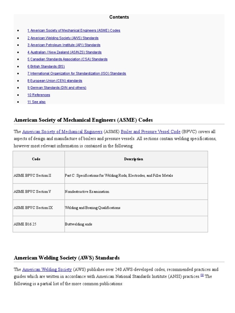 American Society of Mechanical Engineers (ASME) Codes | PDF | Welding | Construction