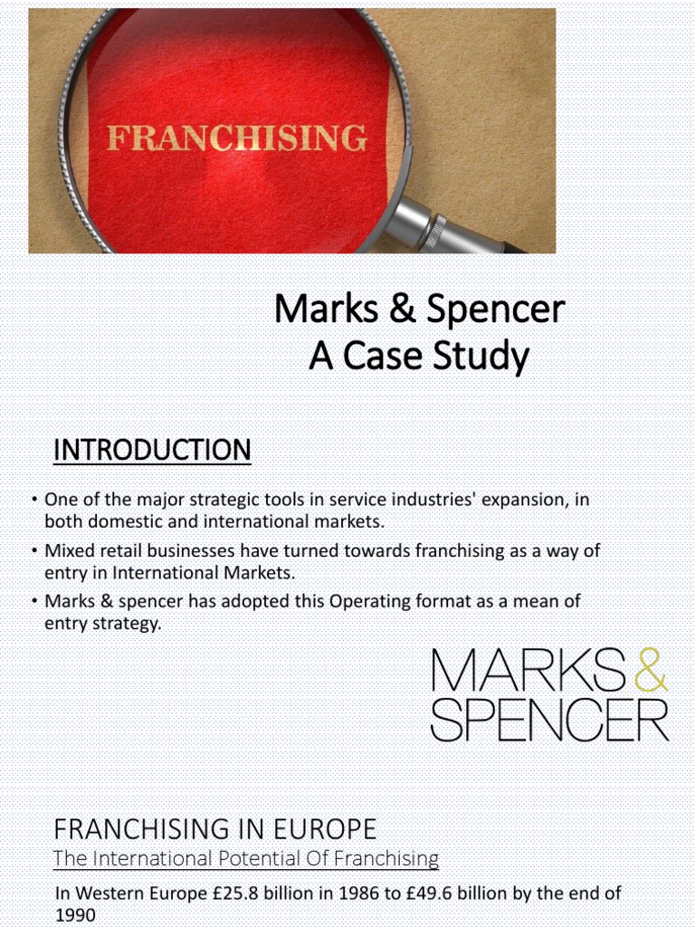 Marks & Spencer A Case Study | PDF | Franchising | Retail