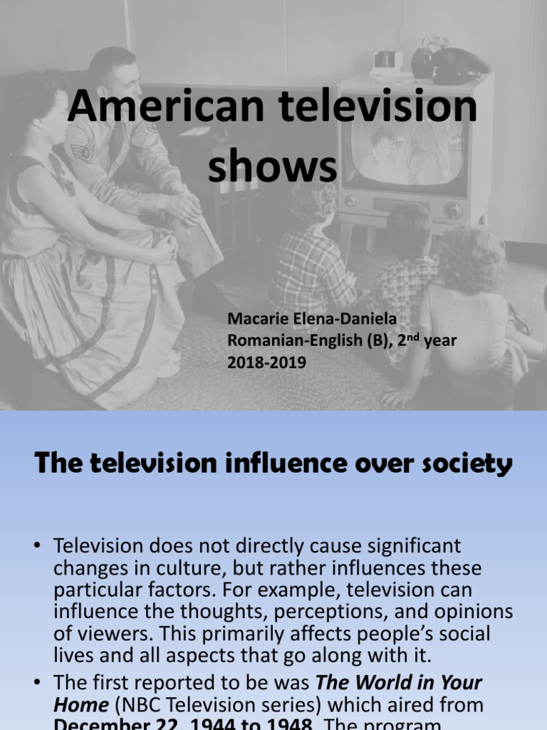 American Television Shows - Presentation 2019 | PDF | Entertainment ...