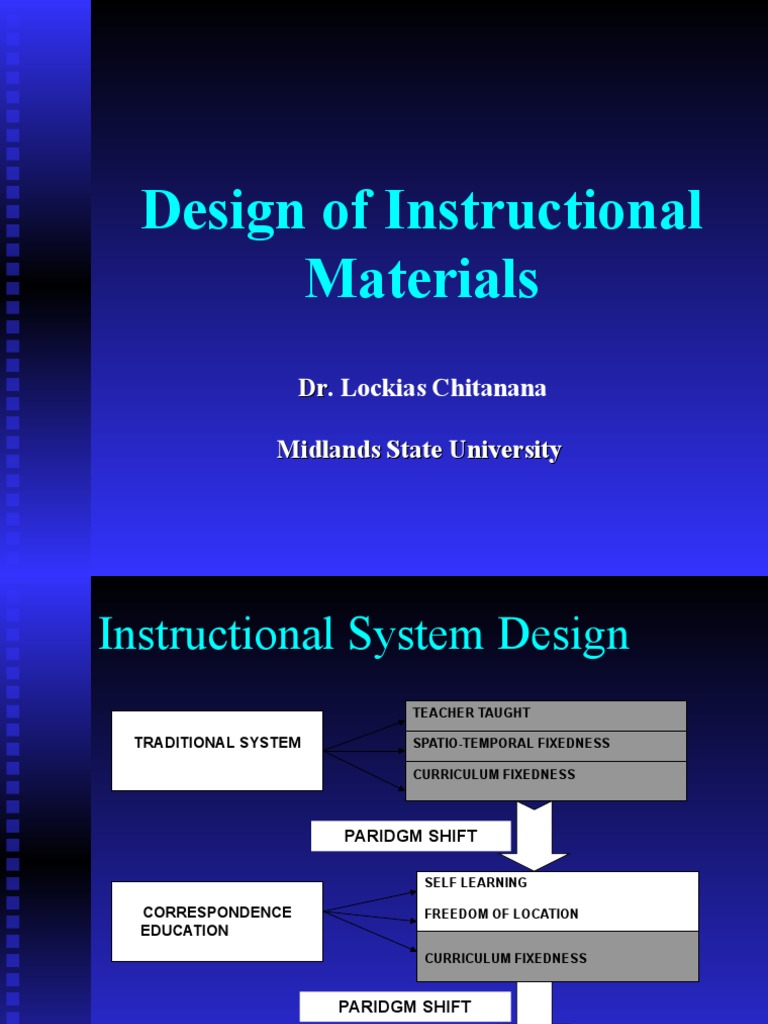Designing of Instructional Materials | PDF | Instructional Design ...