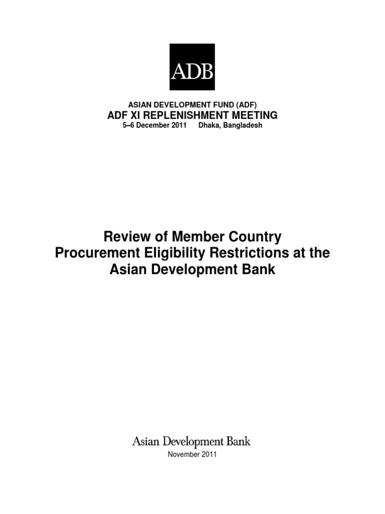 ADB - FIDIC Pink | PDF | African Development Bank | Asian Development Bank