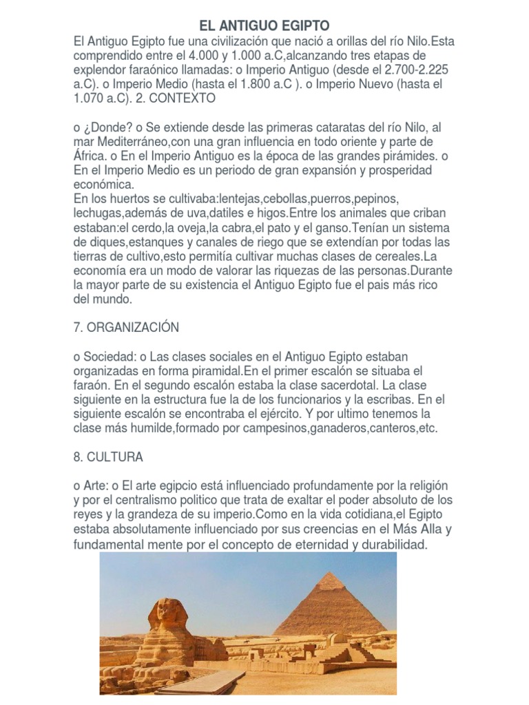 El Antiguo Egipto | PDF | Republica Romana | Antigua Grecia