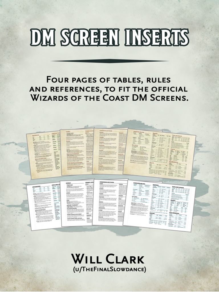 DM Screen Inserts PDF | PDF | Leisure | Nature