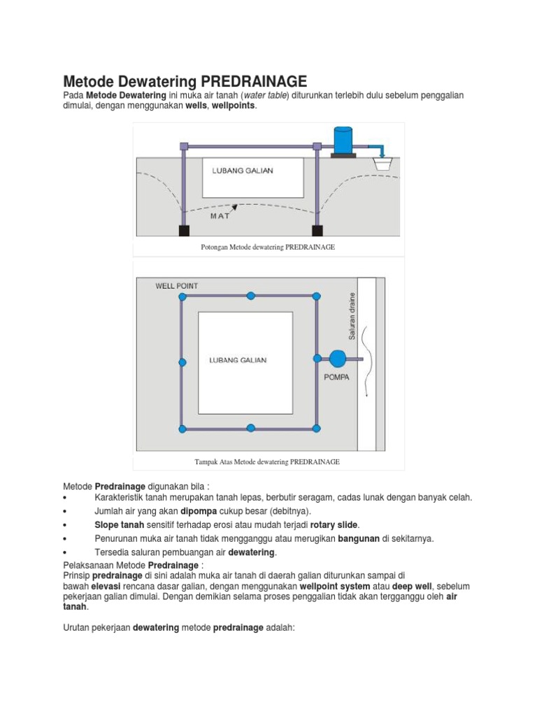 Pre Drainage Dewatering | PDF