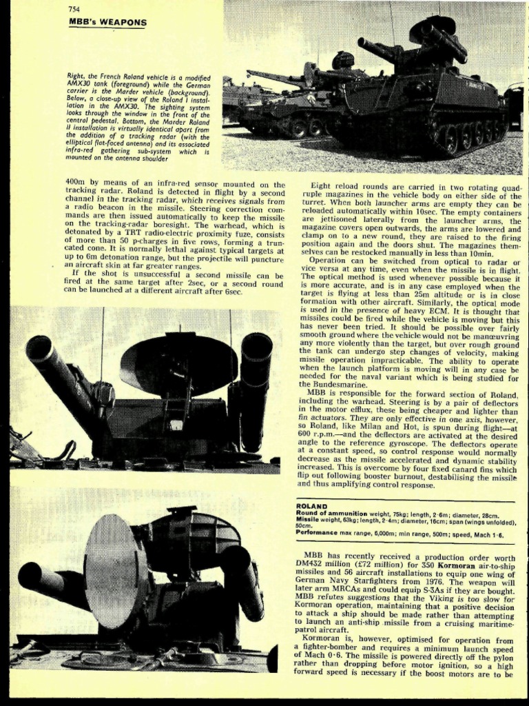 MBB'S Weapons: Right, The French Roland Vehicle Is A Modified | PDF ...