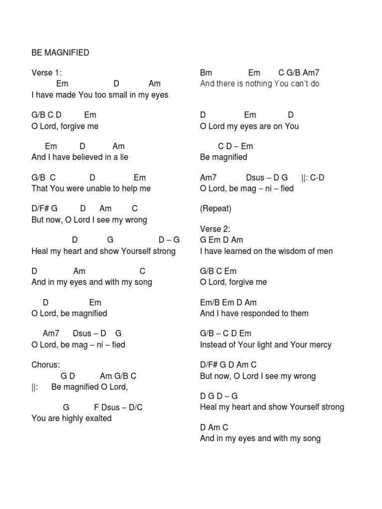 Be Magnified | PDF | Musical Forms | Songs