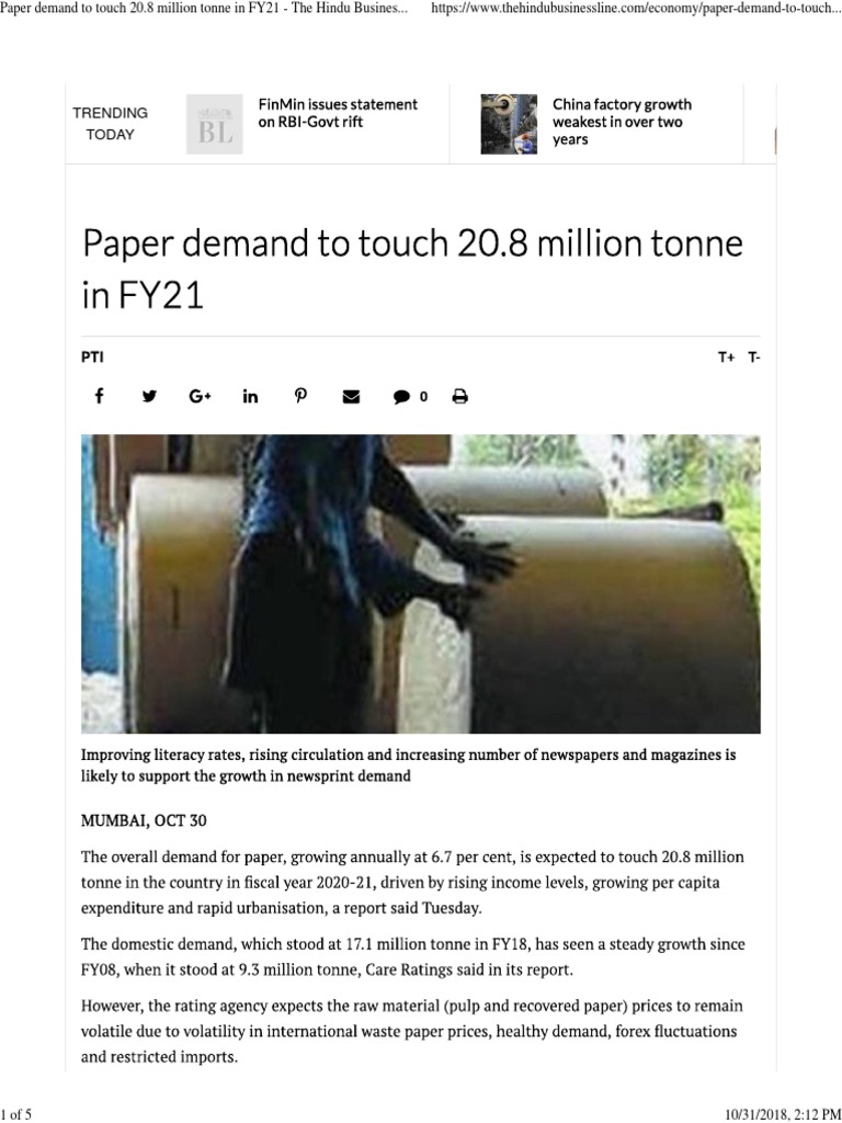 Paper Demand | Download Free PDF | Economies | Business