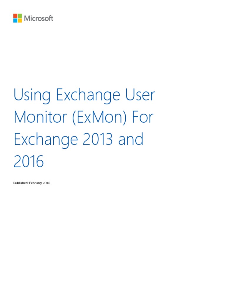 ExMon Documentation | PDF | Microsoft Exchange Server | Trademark
