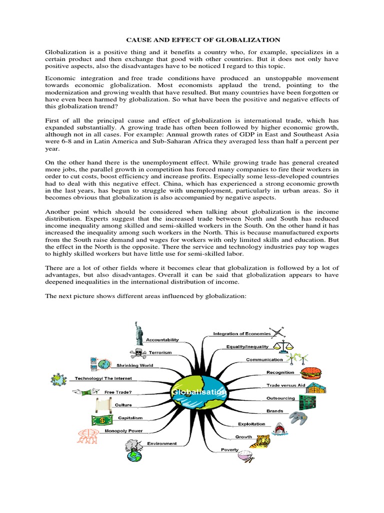 Cause and Effect of Globalization | PDF | Globalization | Economic Growth