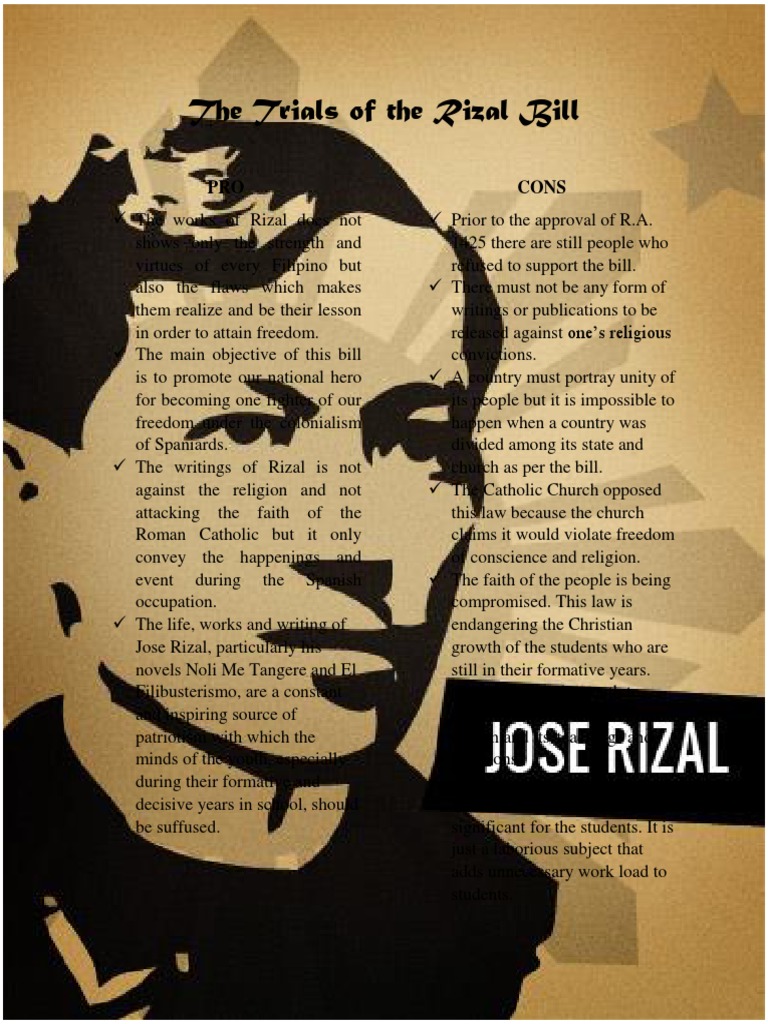 The Trials of The Rizal Bill | PDF