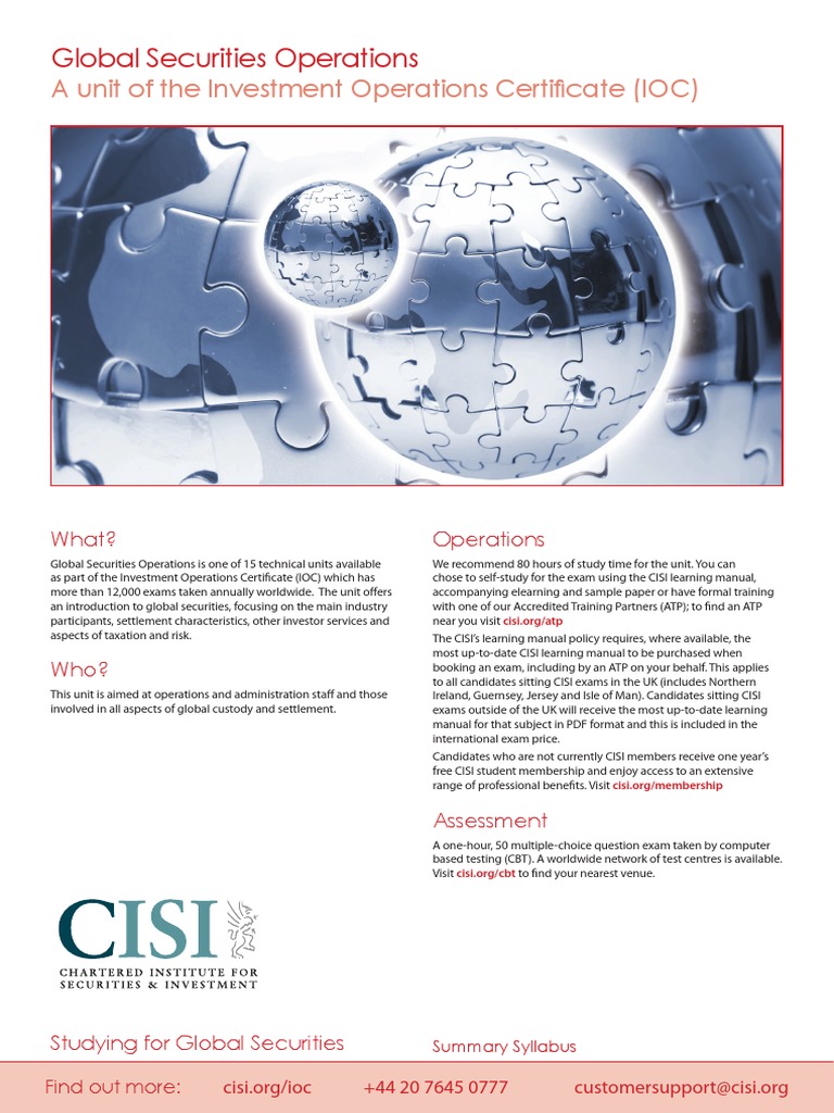 Global Securities Operations: An Introduction to the Main Industry ...