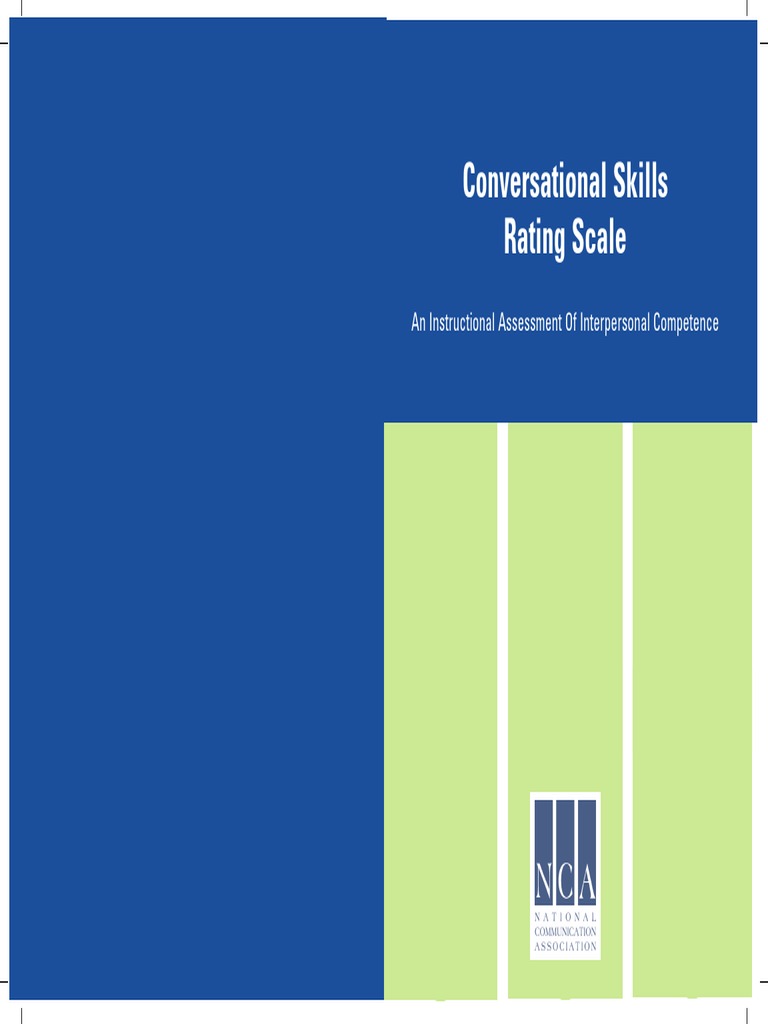 Conversational Skills Rating Scale | PDF | Stereotypes | Motivation
