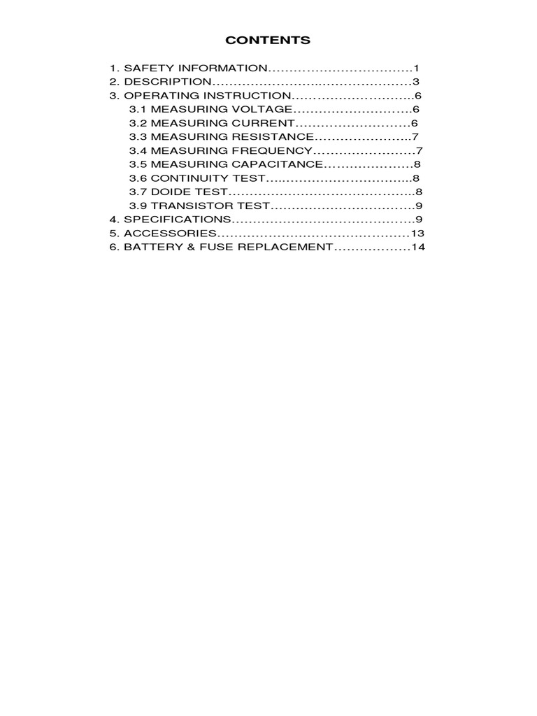 Manual Multimetro Mastech My-67 | PDF | Bipolar Junction Transistor ...